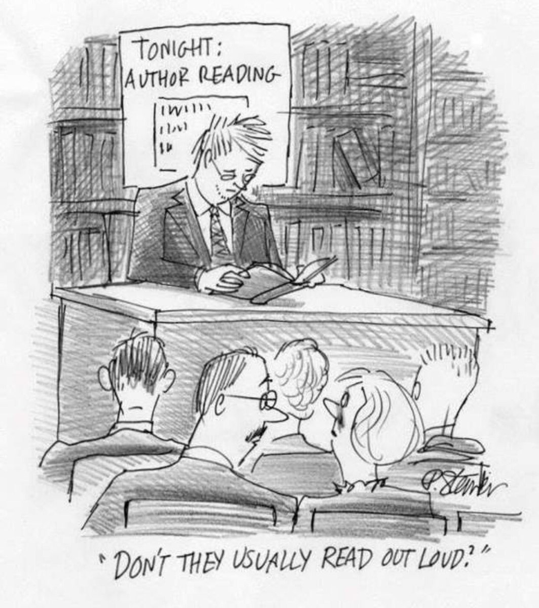 Mystery Fanfare: Cartoon of the Day: Author Reading