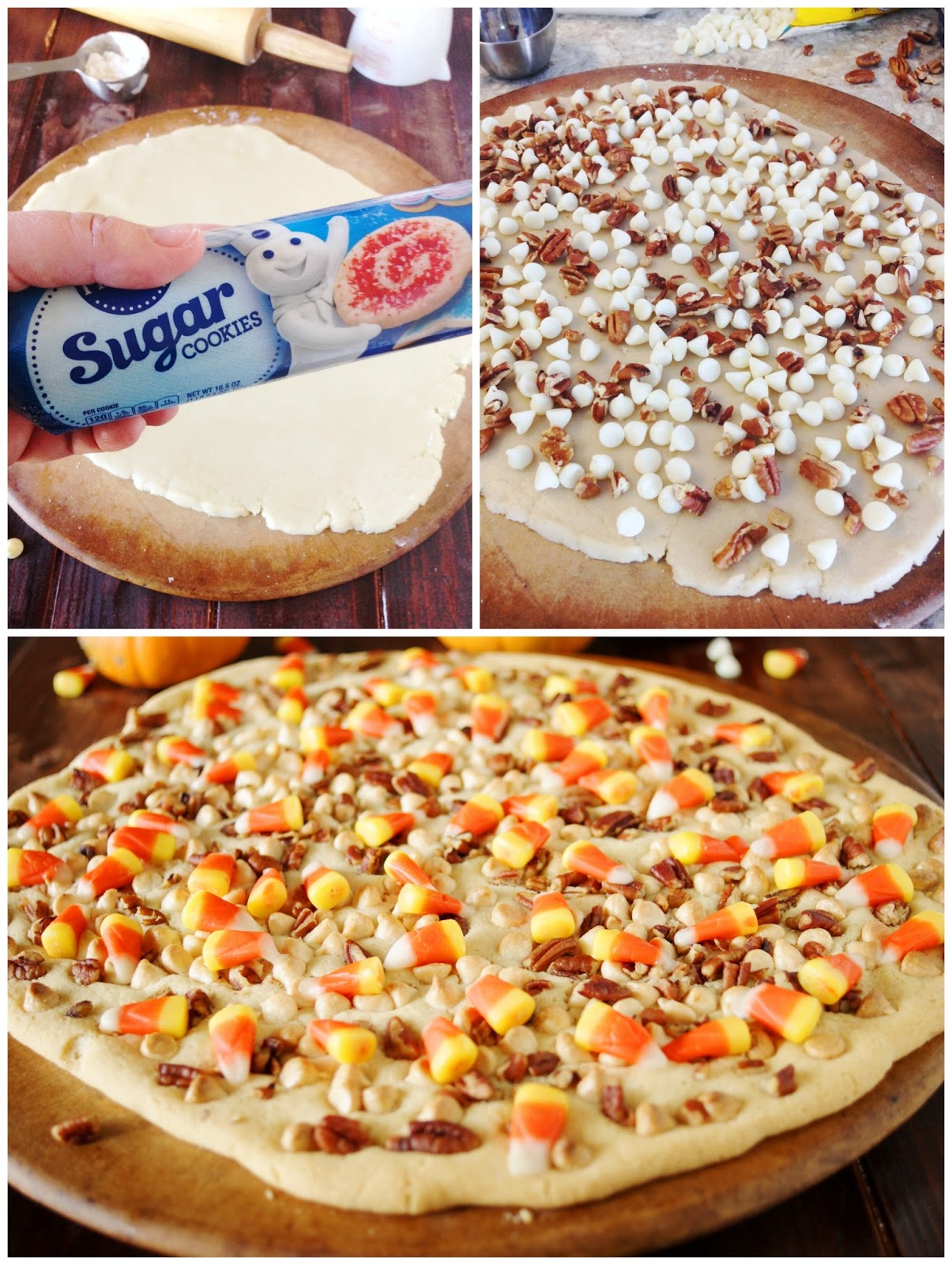 Easy Candy Corn Slab Cookies | The Kitchen is My Playground