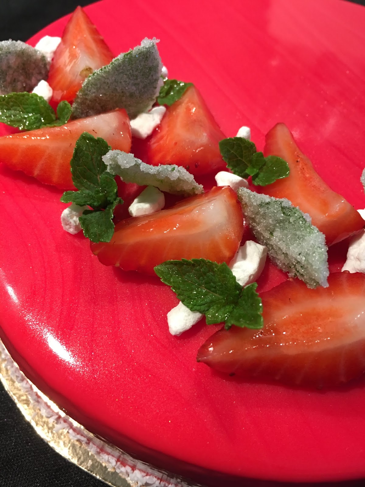 Entremets Fraise Menthe