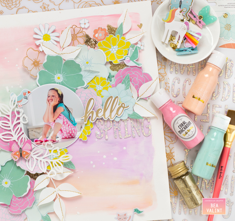 Bea Valint: Pastel layout | American Crafts DT
