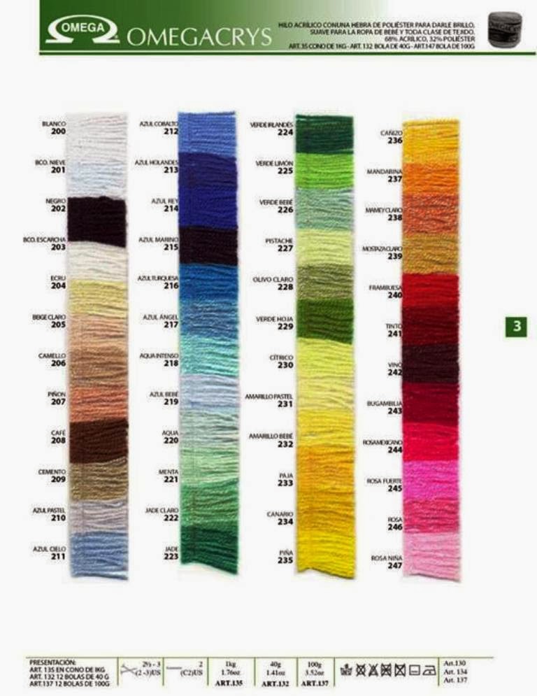 Corola - s artesanales: CARTA COLORES HILO CRISTAL