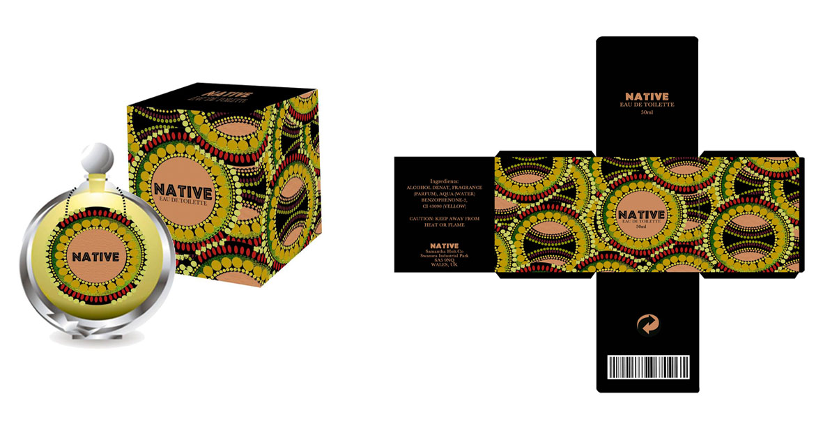 Samantha Holt Graphic Design: 'Native' Perfume Packaging Design