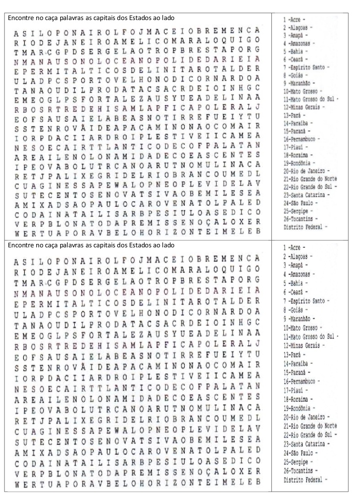 CAMOCIM CEARÁ BLOG: GEOGRAFIA - CAÇA-PALAVRAS - ESTADOS E CAPITAIS CAMOCIM CEARÁ BLOG: GEOGRAFIA - CAÇA-PALAVRAS - ESTADOS E CAPITAIS