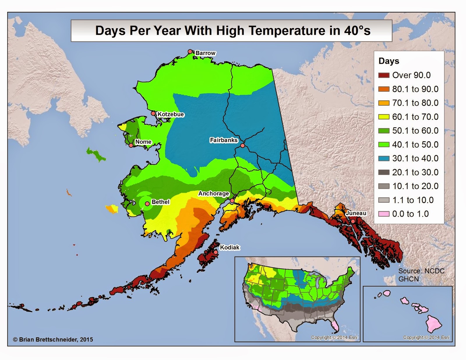 Brian B's Climate Blog: Alaska High Temperature Categories
