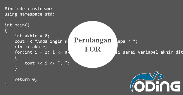 Contoh Dan Penjelasan Progam Perulangan For Lengkap Pemrograman C