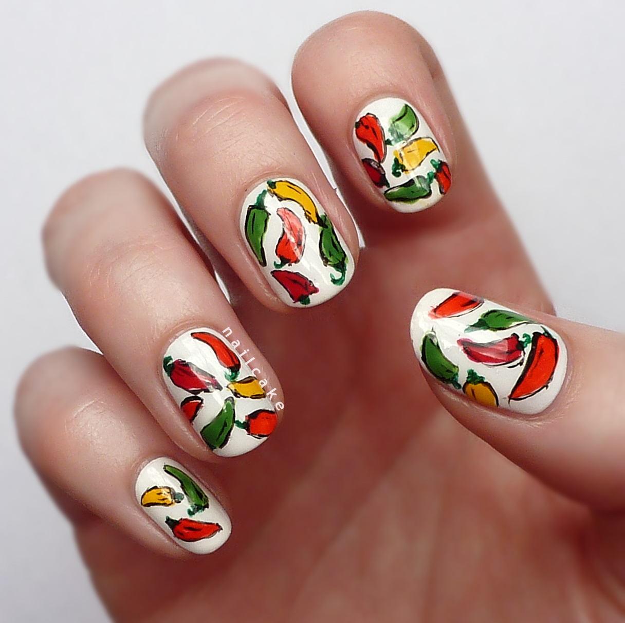 Nail Cake: Feelin' Hot Hot Hot | Chilli Pepper Nail Art