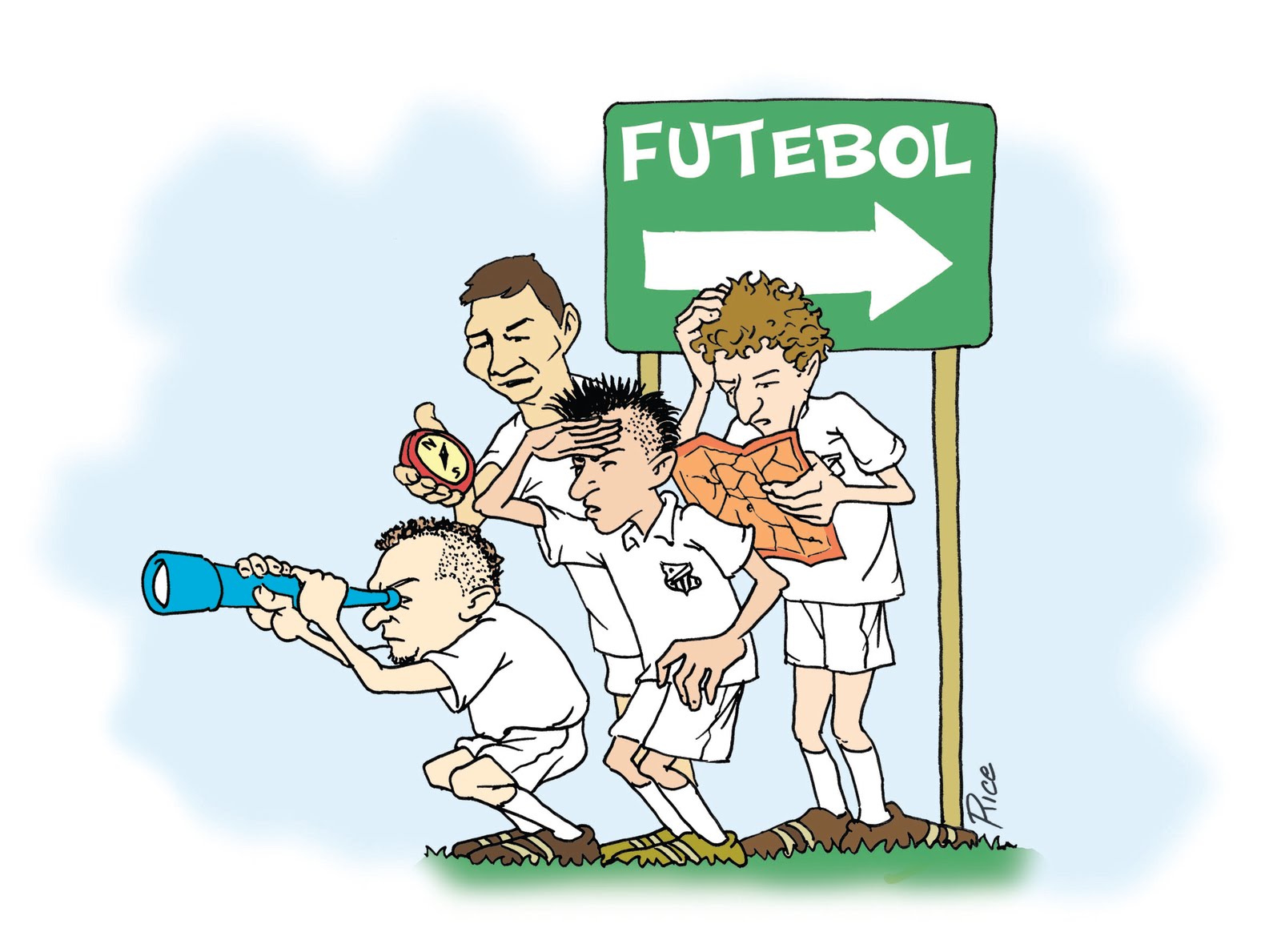 Fatos Etc.: Charge: cadê o futebol do Santos, caramba?