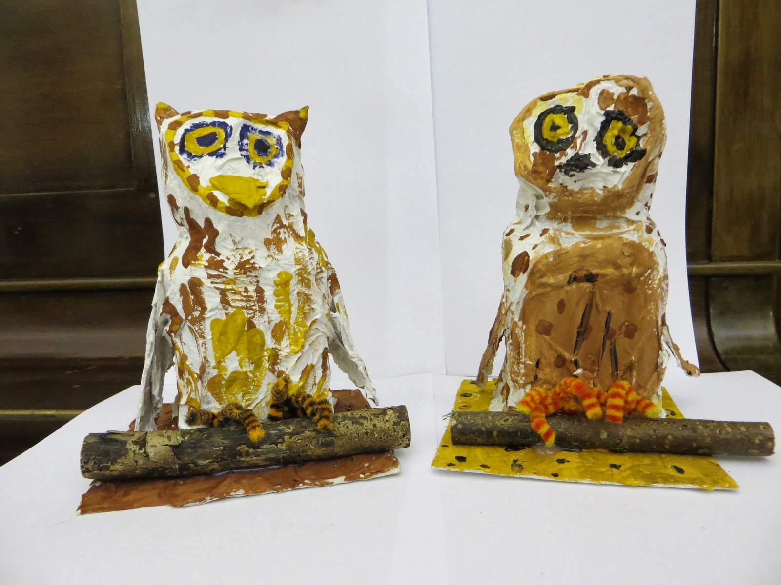 Susan's Art Club: Papier-Mache Owls