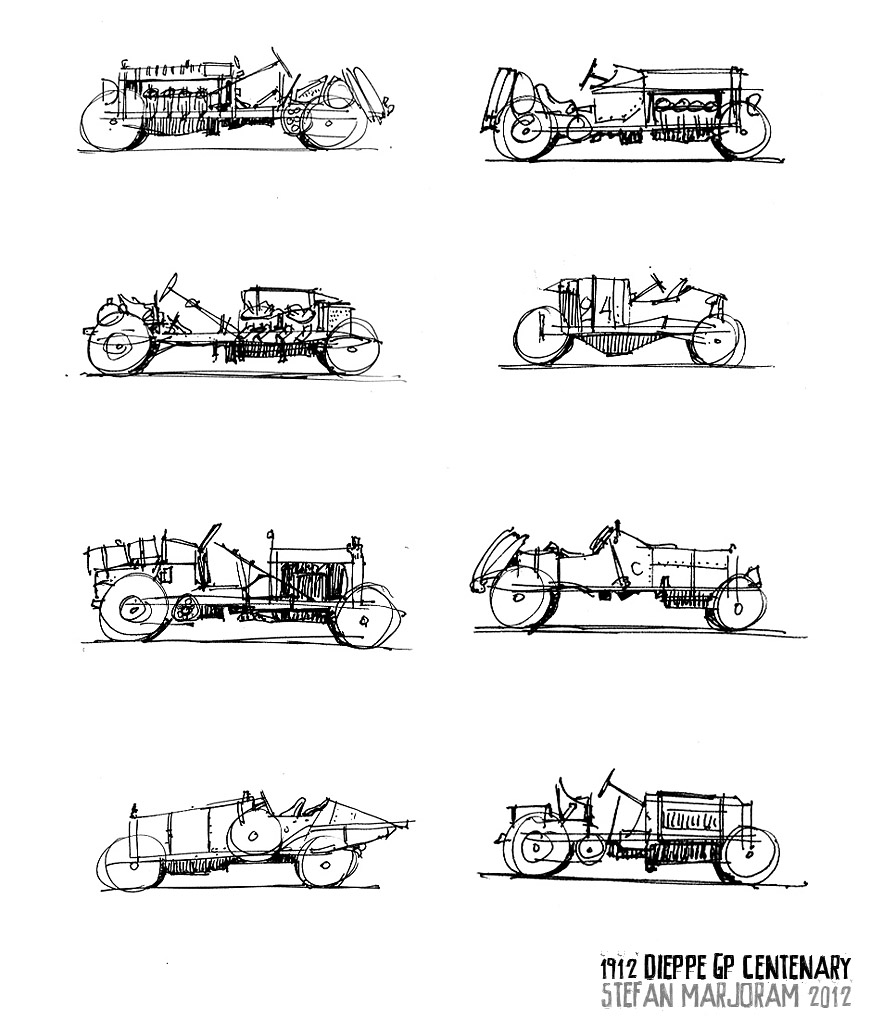 stefan's sketch blog: Dieppe Grand Prix Sketches