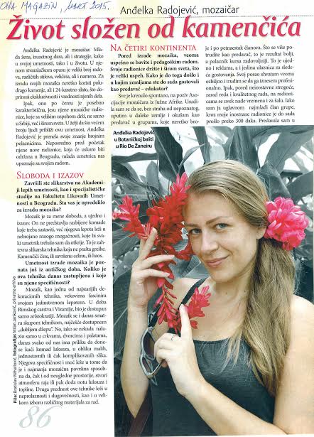 ArT&PoP: ANDJELKA RADOJEVIĆ - Umetnost izrade mozaika