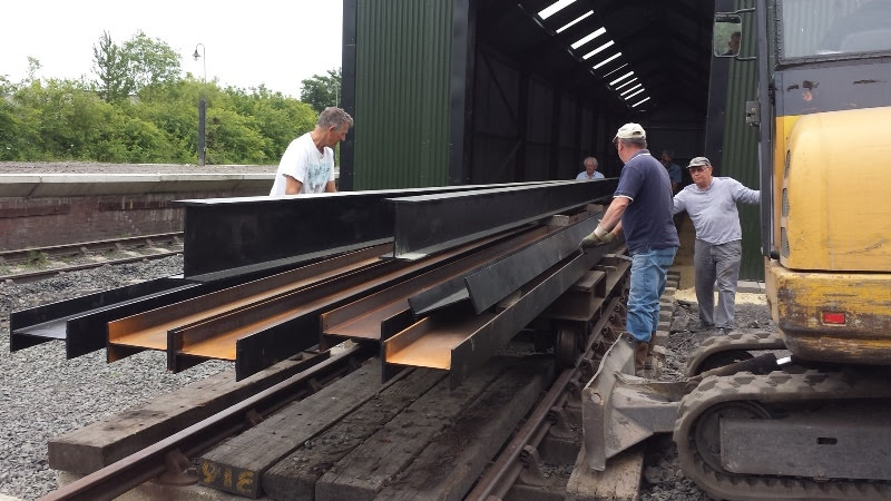 Tanfield Railway Blog: ET Carriage Shed Platform Beams