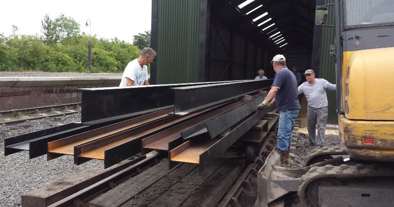 Tanfield Railway Blog: ET Carriage Shed Platform Beams