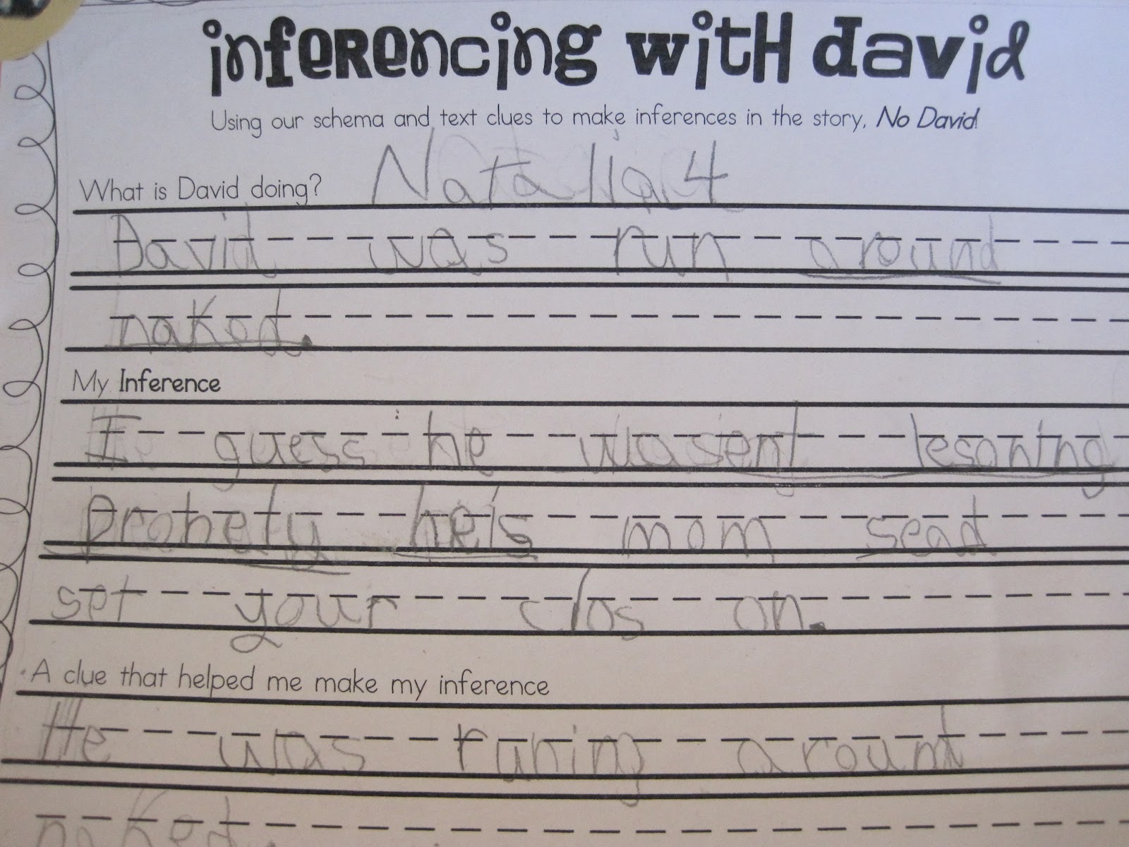 It's a Hoot in Second!: Inferencing with No David!