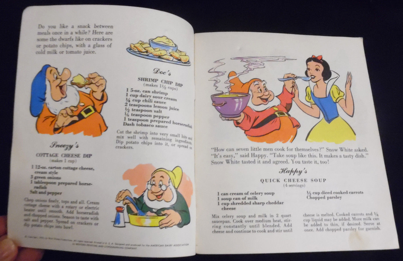 Filmic Light - Snow White Archive: 1955 Snow White Dairy Recipes Book