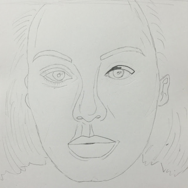 STEP BY STEP PROCESS OF DRAWING ADELE - SAHANA STRIKE