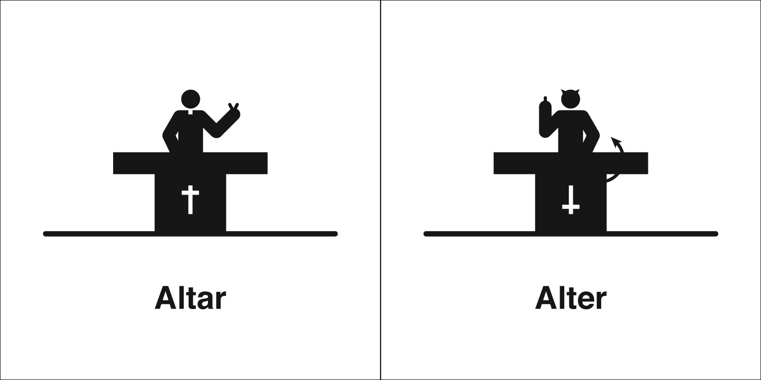 Homophones, Weakly: Altar & Alter Homophones, Weakly: Altar & Alter