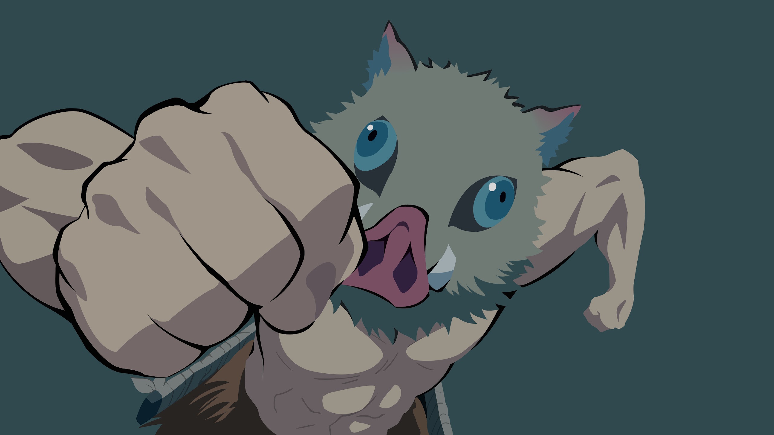 Inosuke Hashibira, Kimetsu no Yaiba, Minimalist, 4K, #142 Wallpaper PC ...