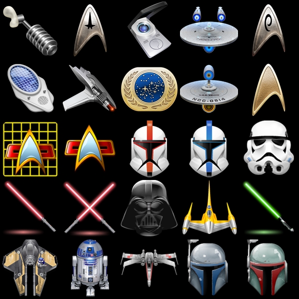 Colección iconos Stars Wars + Star Trek | AccionGlobalXSoft - Tu blog ...
