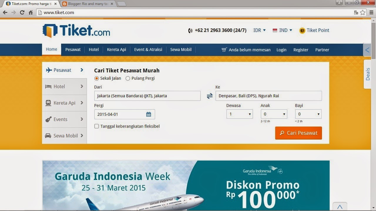 Rio and many tasks: Kelebihan dan Kekurangan pada website TIKET.COM