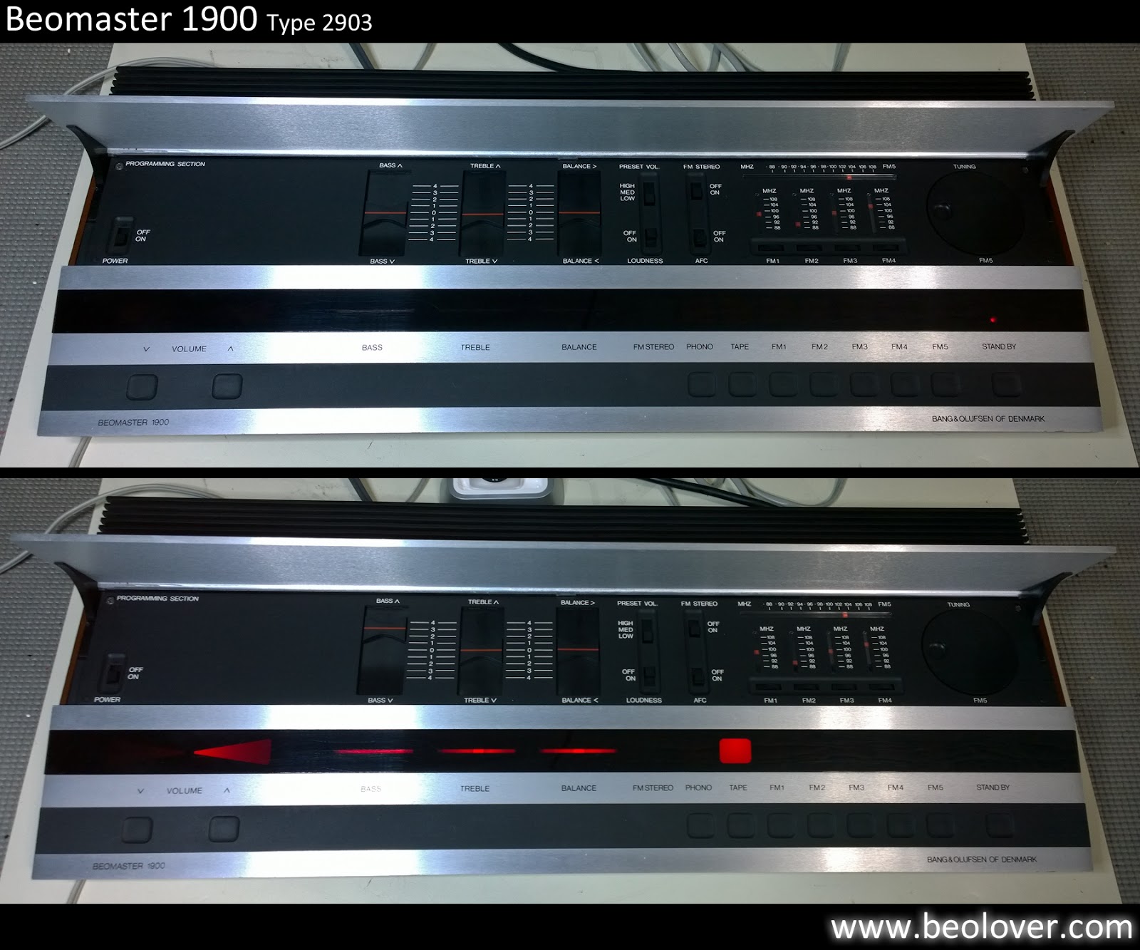 beolover: Beomaster 1900 (Type 2903): New Program Function Lamps