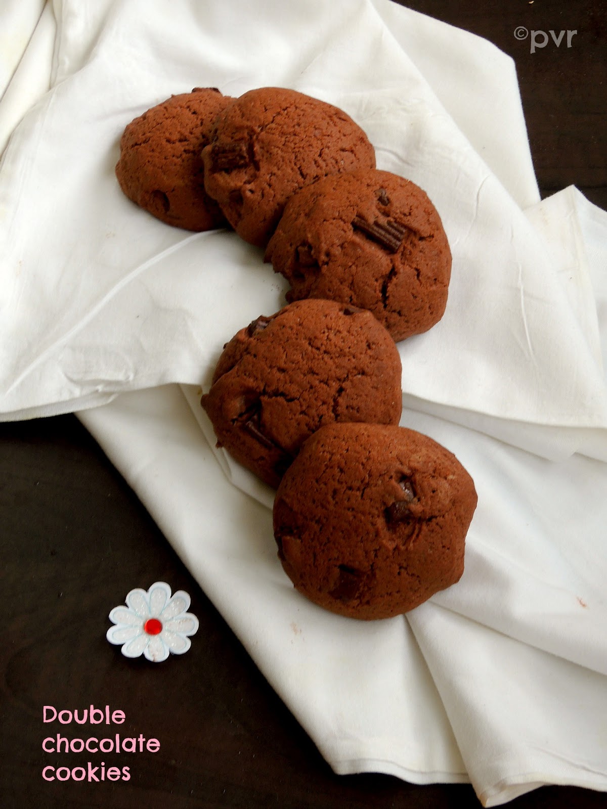 Priya's Versatile Recipes: Double Chocolate Cookies