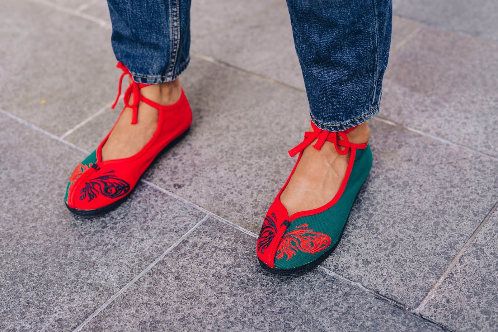 Sweet Embroidered Cloth Ballet Flats from China & My Sartorial ...