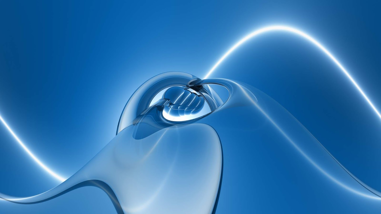 2560x1440 Pozadine za desktop: 3D sažetak plave boje