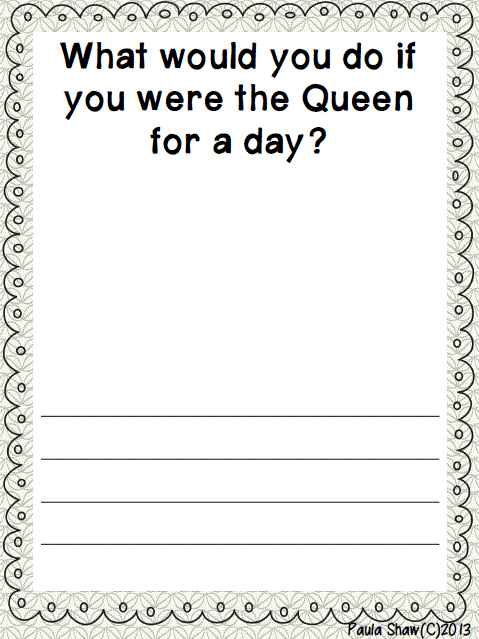 Paula's Place Teaching Resources: Queen's Birthday tasks