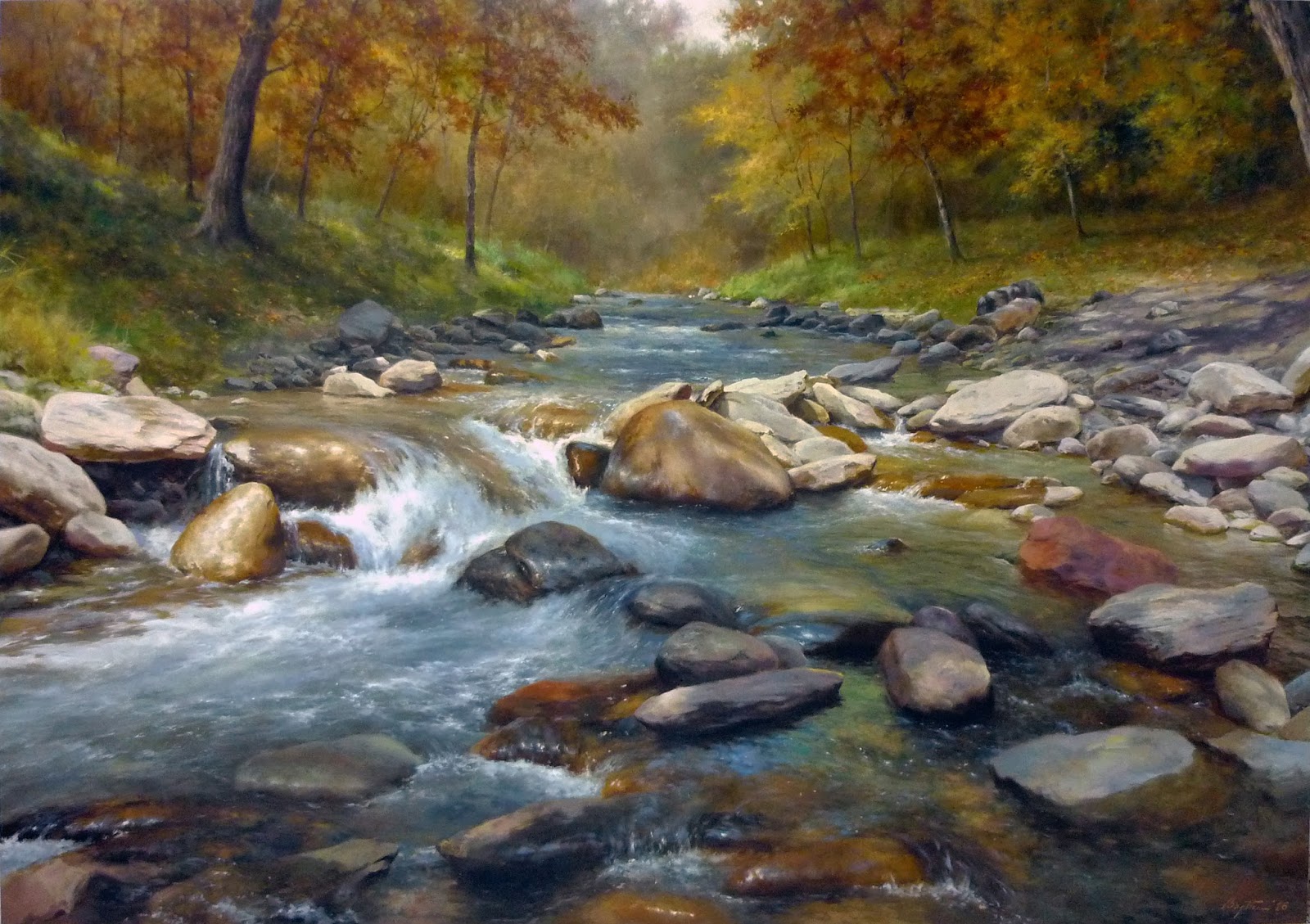 PINTURA PÉTER BOJTHE: Río Genil