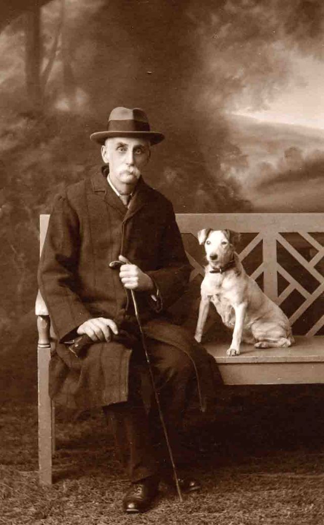 40 Lovely Photos of Victorian Gentlemen With Their Dogs From the 19th ...