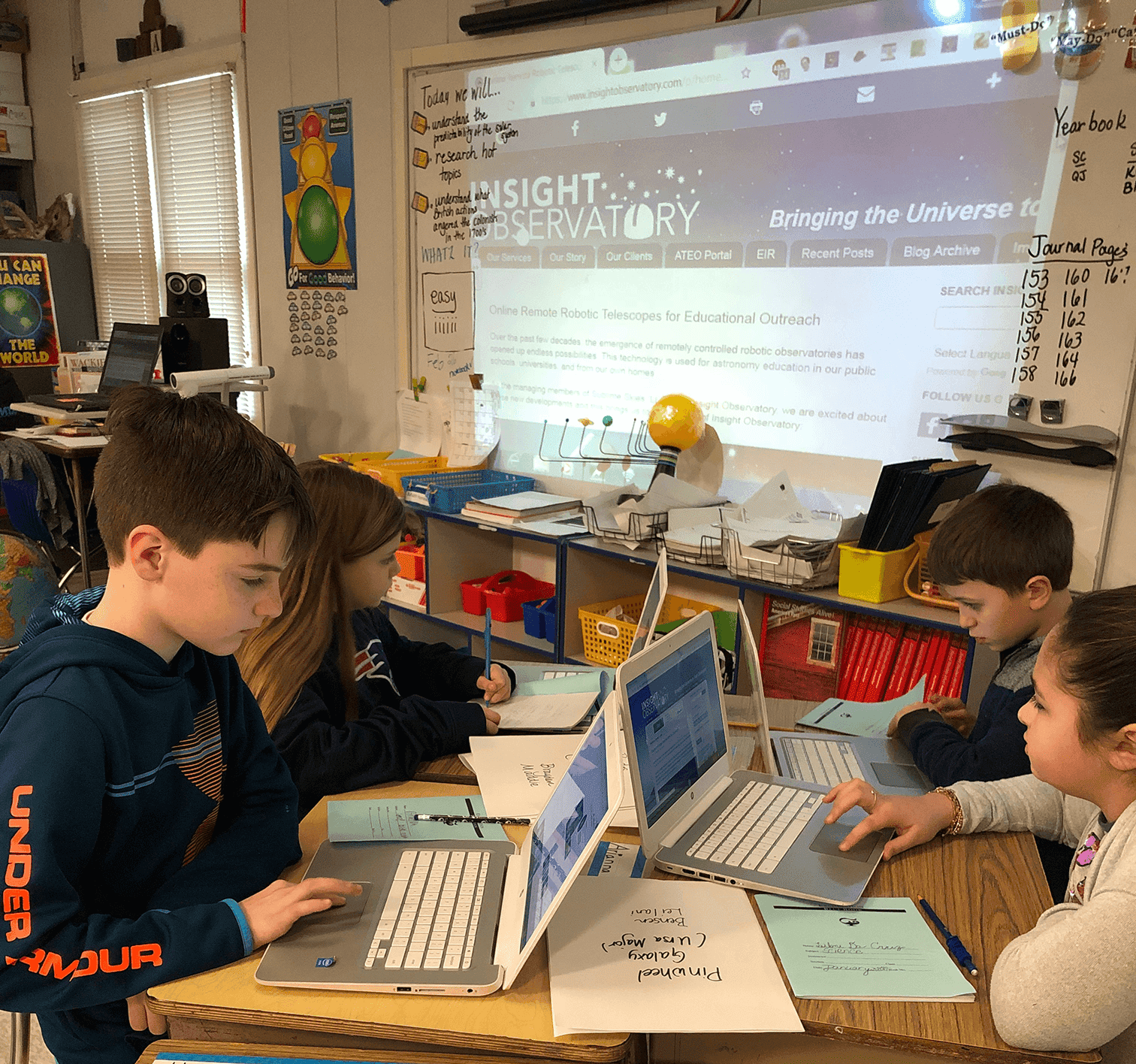 Elementary Students Research Deep Space Images