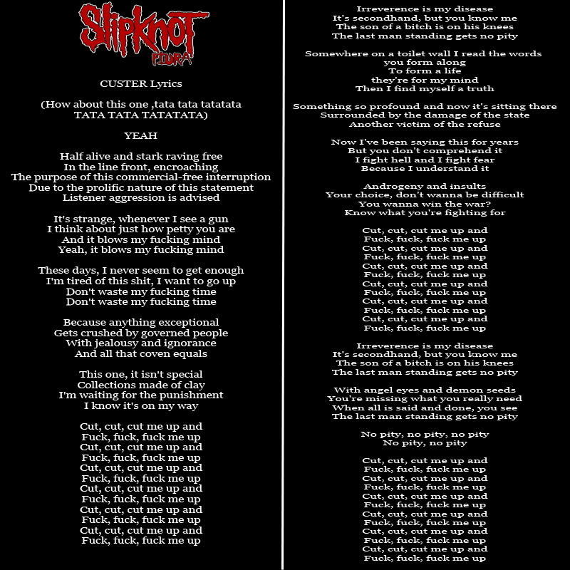 Letras ~ Slipknot Perú