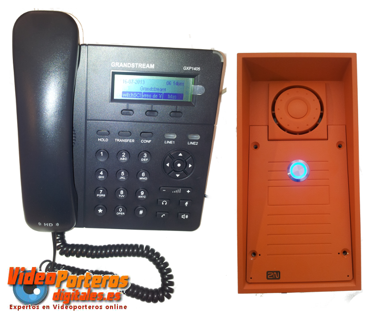 Interfono SIP 2N Helios IP Safety y GrandStream GXP1405 para ayuda en ...