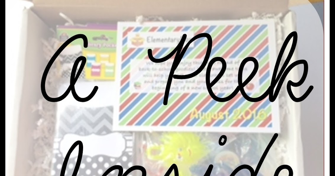 Schoolhouse Treasures Blog: My "Elementary Box" Review