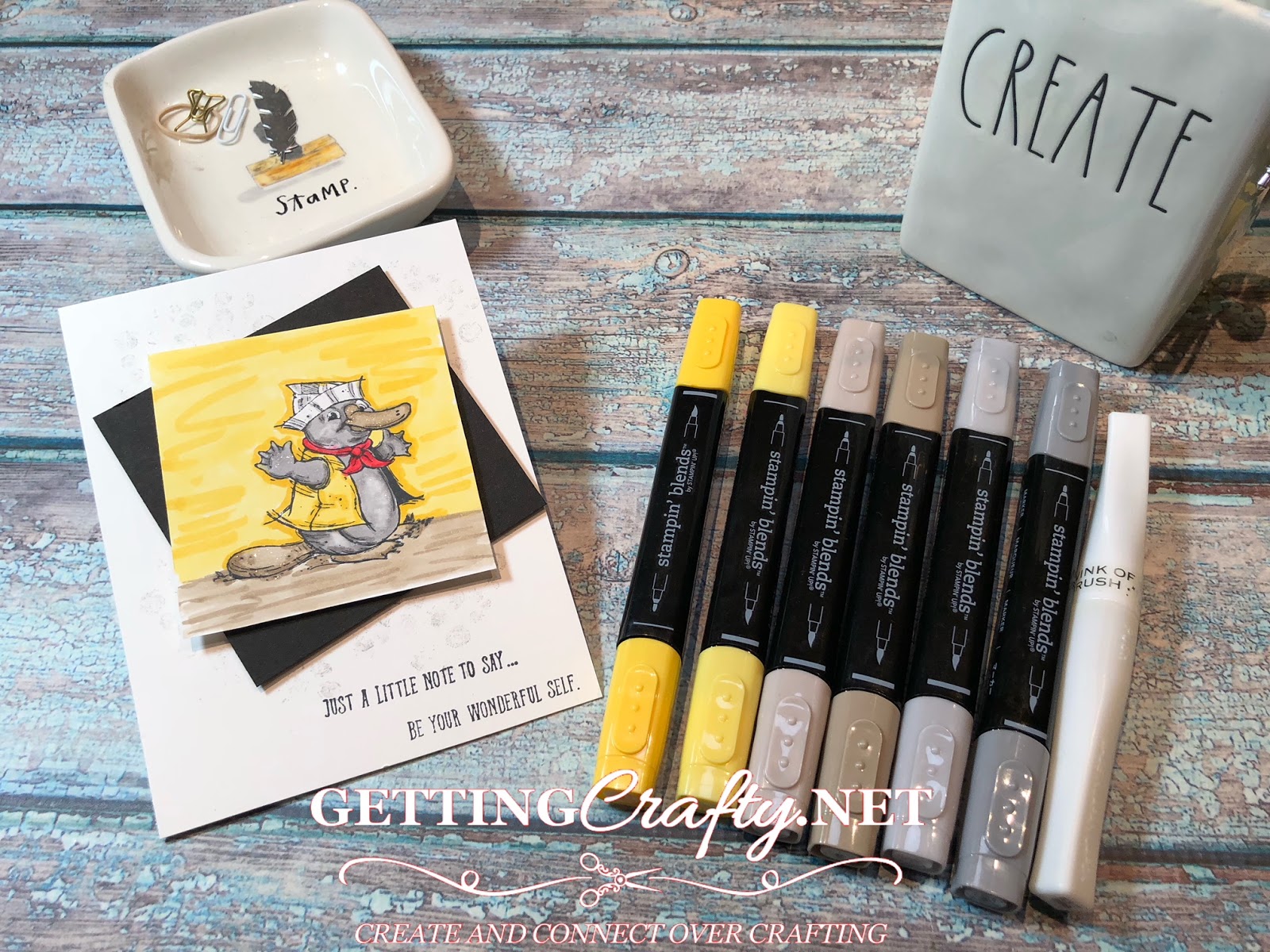 Getting Crafty with Jamie: Create a Colorful Platypus handmade card