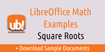 LibreOffice Math: Square Root Equation Examples