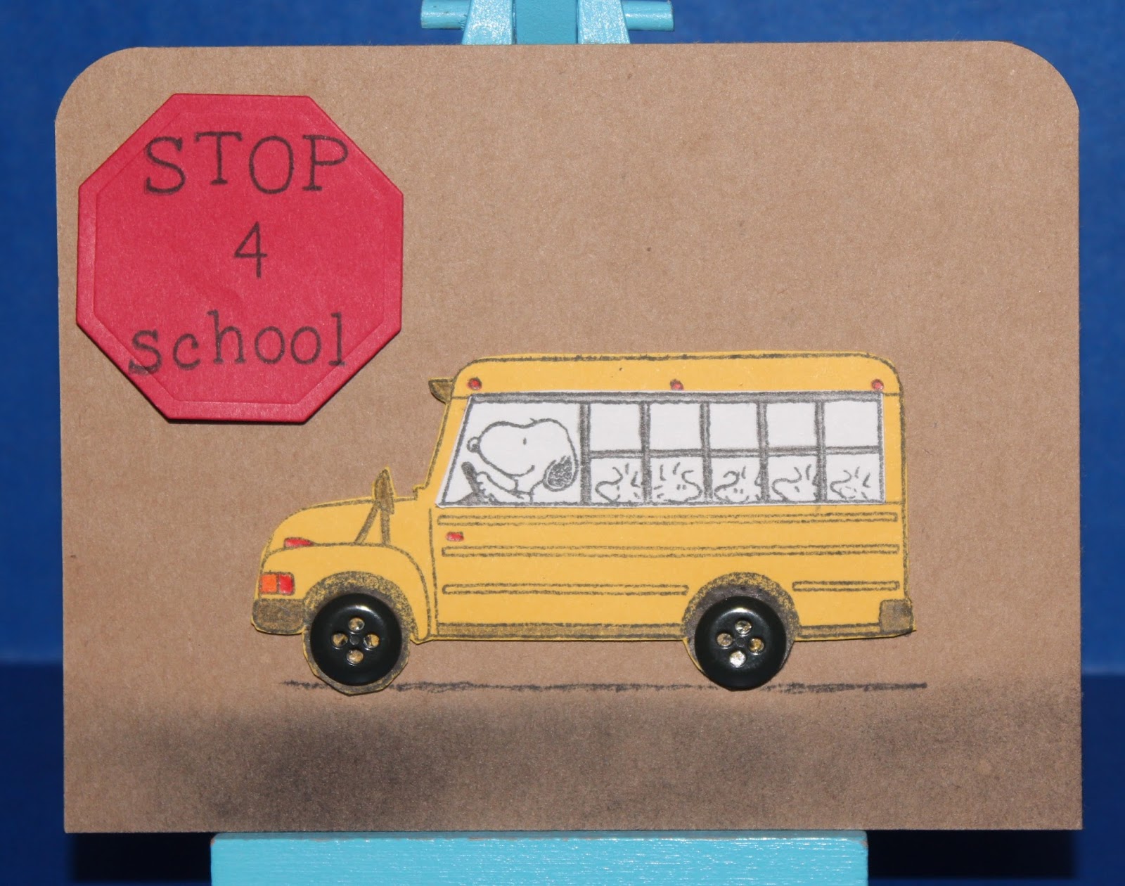 Created by Sunshine HoneyBee: STOP 4 School Snoopy School Bus Driver Card