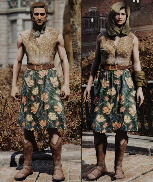 Floral dress for Fallout 4 - Vobla's creatures