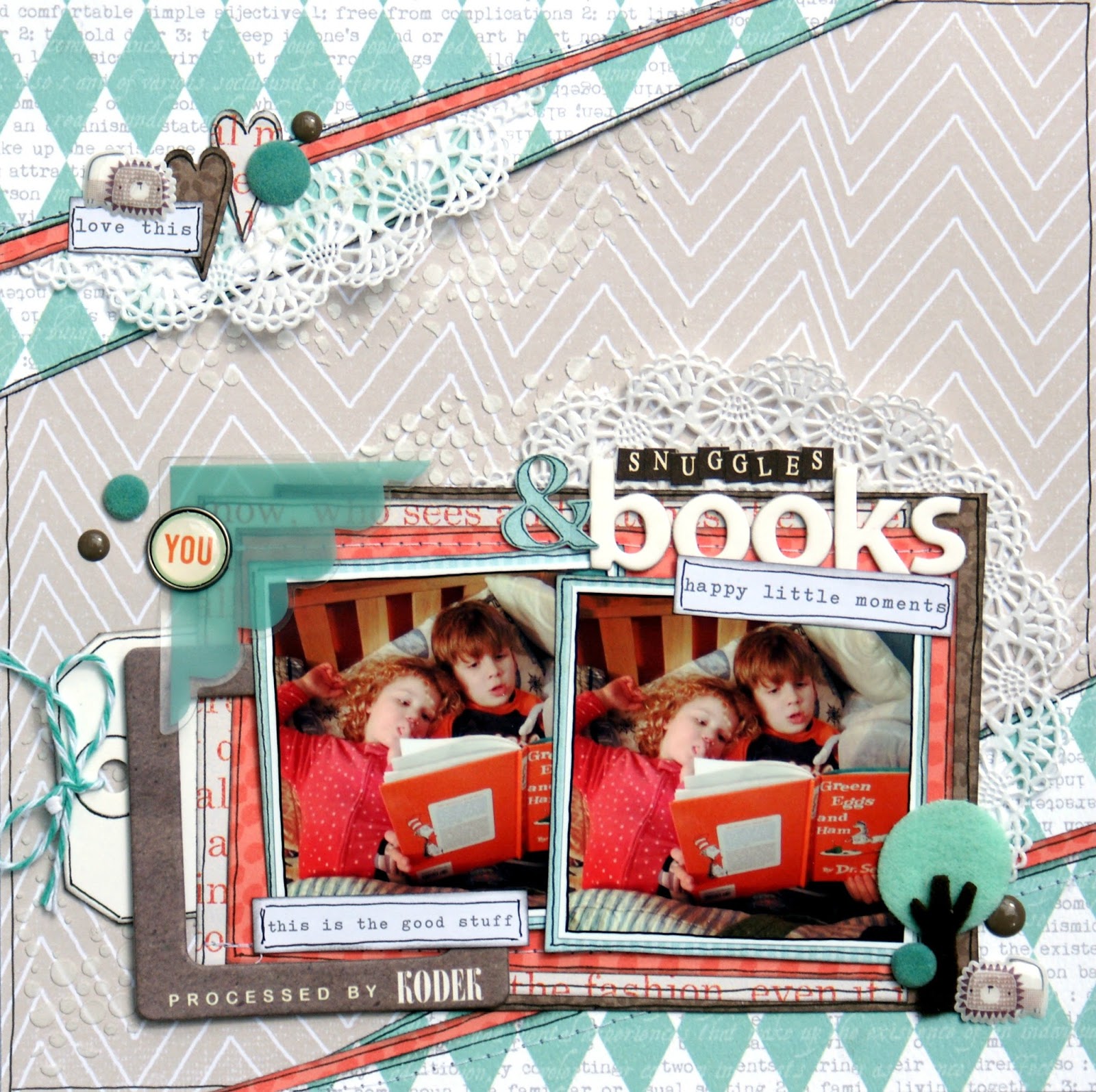 Little Scraps of Magic: Snuggles & Books {CSI Case File No. 201}