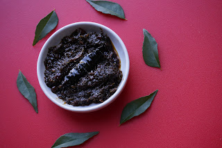 selfshowcase: Karvepaku or Karipatha pachadi/Curry leaf pickle