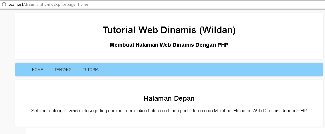 Tutorial Membuat Web Dinamis