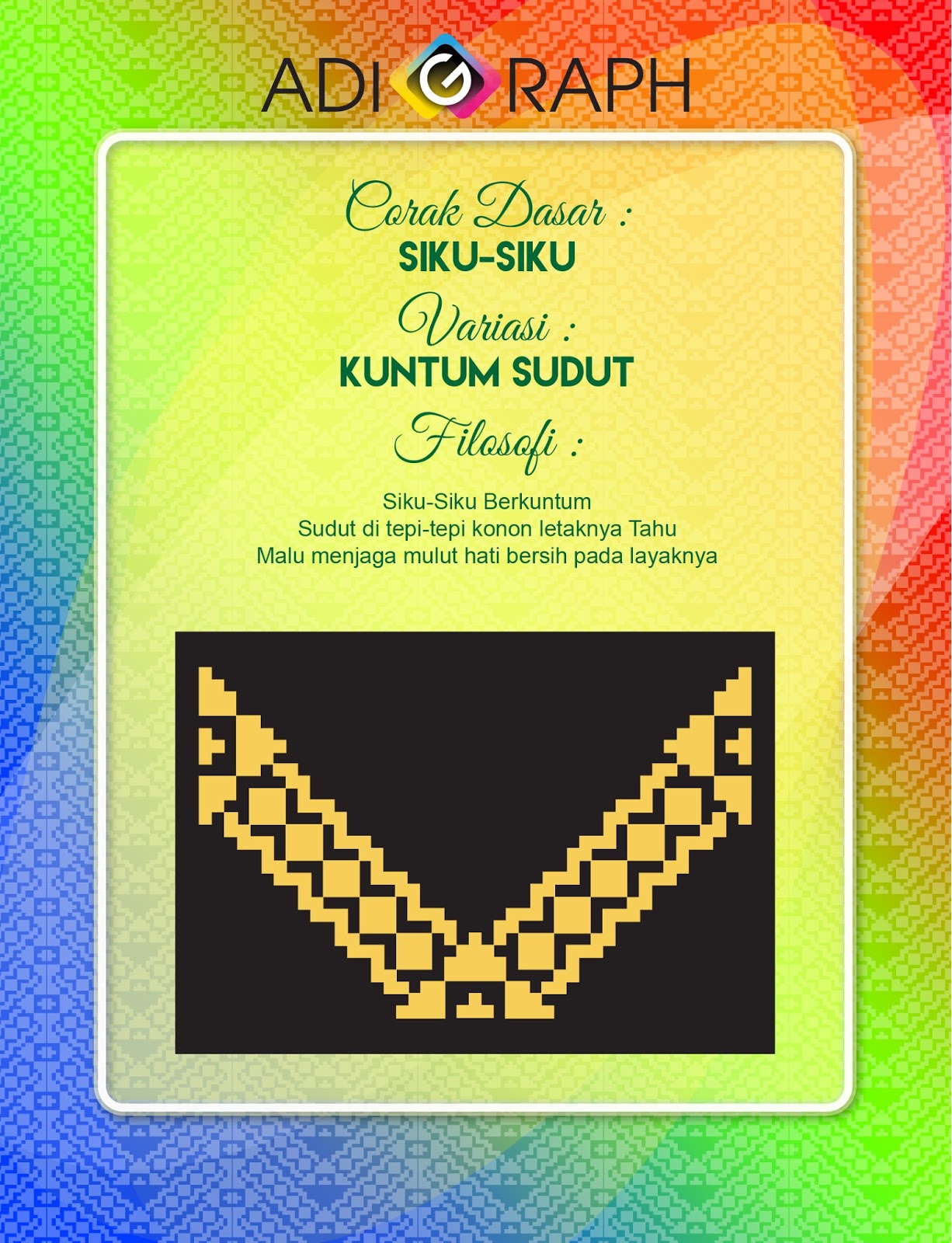 VECTOR MOTIF MELAYU CORAK SIKU-SIKU