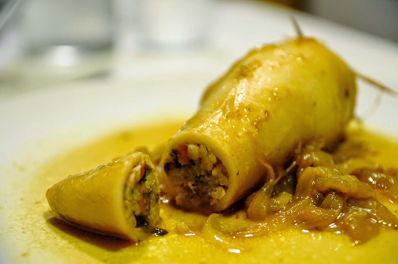 Calamar relleno de arroz - COCINAR PARA NUTRIR