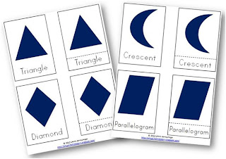 A Muslim Child is Born: Three Part Cards: Shapes