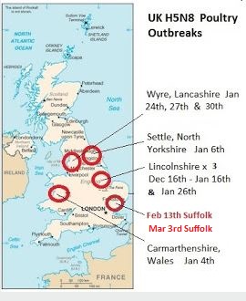 Avian Flu Diary: UK: DEFRA Announces Another H5N8 Outbreak In Suffolk