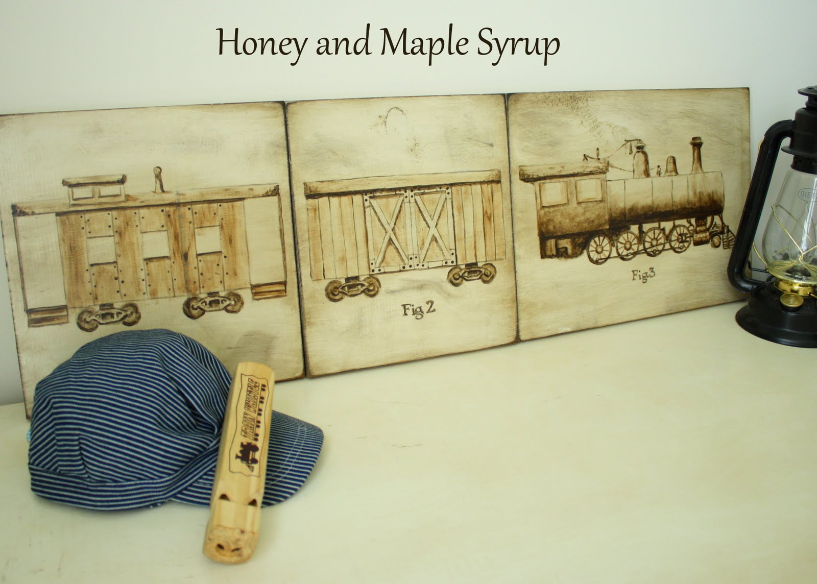Honey and Maple Syrup: Train Painting