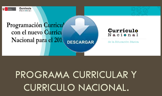 Programa Curricular y Currículo Nacional -2019 ~ MATERIALES PARA EL DOCENTE