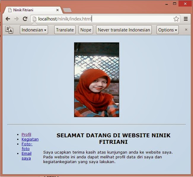 Membuat Website Pribadi (Personal Homepage) ~ Pemrograman Terstruktur