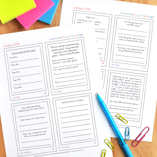 Adventures in Guided Journaling: Prompt-a-Day Printable Guided Journal ...