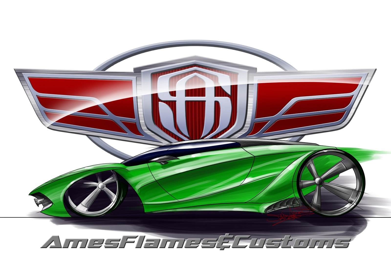 SAM AMES: Samborghini Concept - Electric Supercar Concept